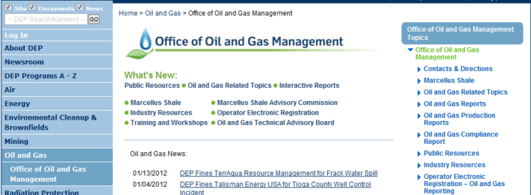 PA DEP Oil and Gas Site Updated - FracTracker Alliance