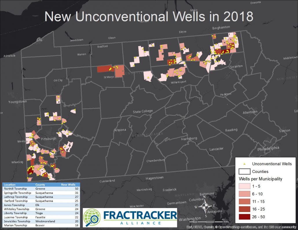 Pennsylvania Drilling Trends in 2018 | FracTracker Alliance